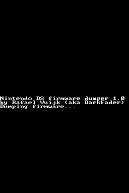 DS firmware dumper - GameBrew