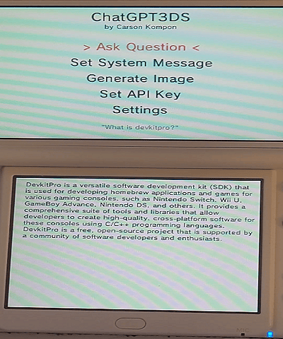 ChatGPT3DS - (Other Apps) - GameBrew