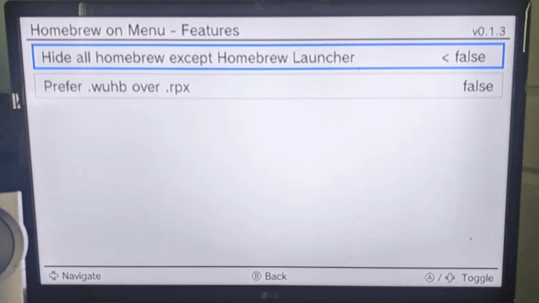 Homebrew On Menu Wii U - GameBrew
