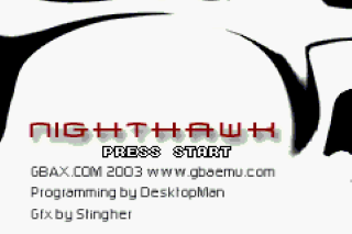 NightHawk GBA - (Shooter) - GameBrew