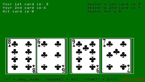 LUABlackjack PSP - GameBrew