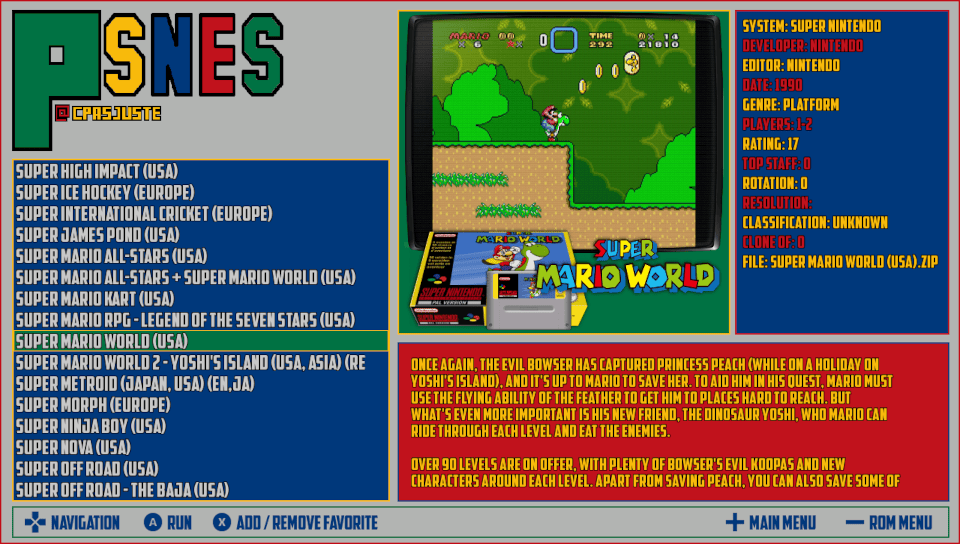 PSNES Vita - Vita Homebrew Emulators (Console) - GameBrew