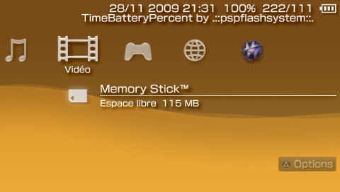 TimeBatteryPercent PSP - GameBrew