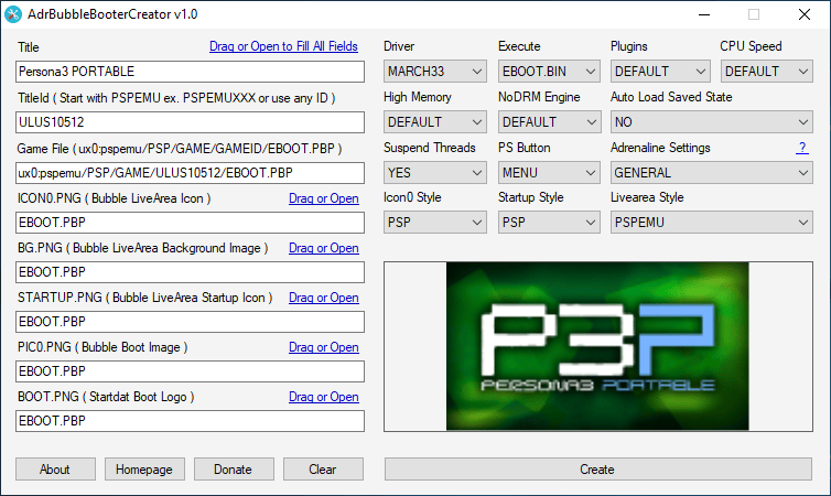 AdrBubbleBooterCreator Vita - Vita Homebrew PC Tools (PC Utilities) - GameBrew