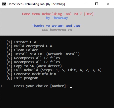 Home Menu Rebuilding Tool 3DS - GameBrew