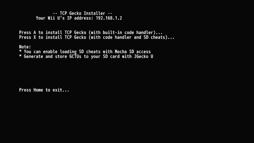 TCP Gecko Wii U - GameBrew