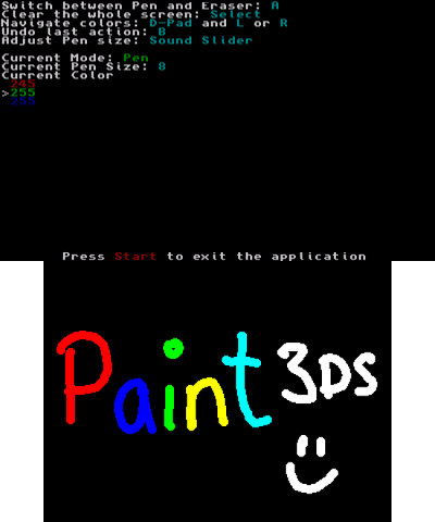 Paint3DS - (Other Apps) - GameBrew