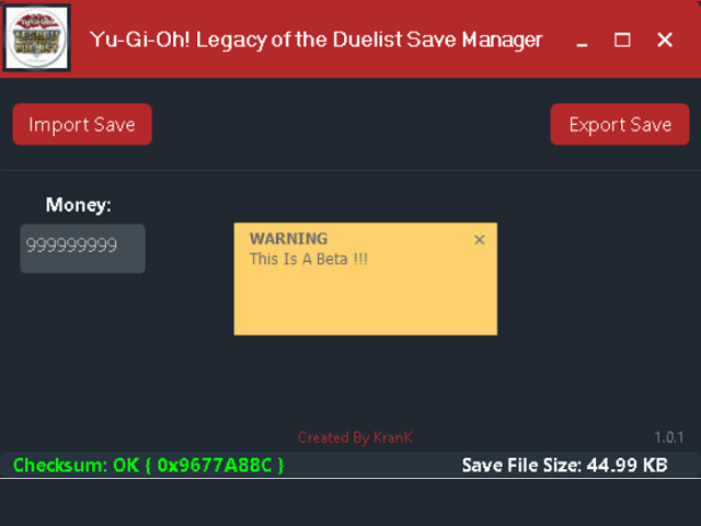 Yu-Gi-Oh - Legacy of the Duelist Save Manager Switch - GameBrew