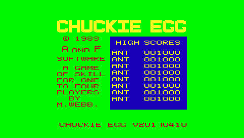 Chuckie Egg PSP by Ant512 - GameBrew