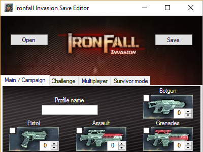 Ironfall Invasion Save Editor 3DS - GameBrew