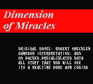 Dimension Of Miracles GB - GameBrew