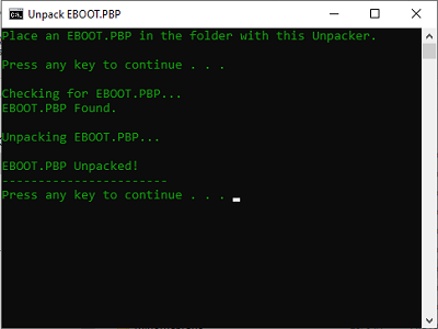 PBP Unpacker Packer PSP - GameBrew