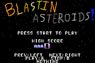 Blastin Asteroids GBA - (Shooter) - GameBrew