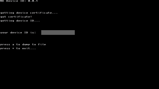 NX DeviceID Viewer Switch - GameBrew