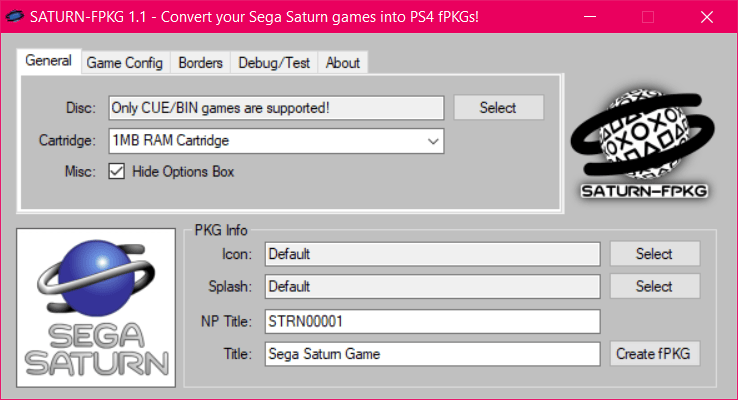 Saturn-FPKG PS4 - (Console) - GameBrew