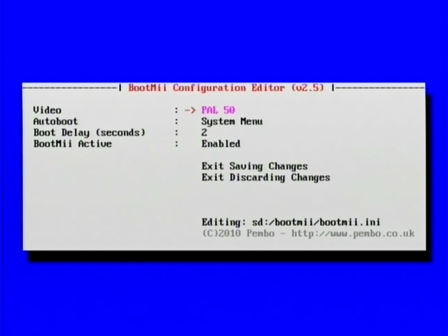 BootMii Configuration Editor Wii - GameBrew