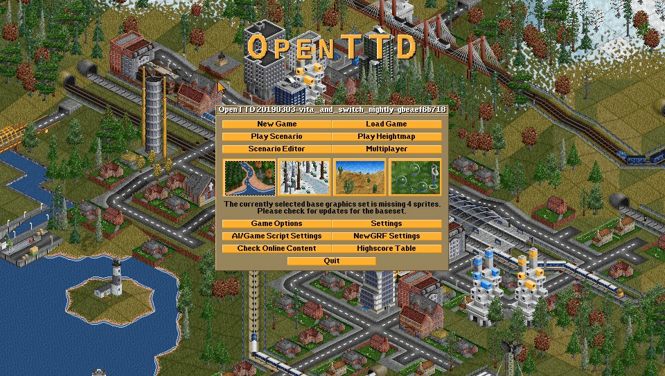 OpenTTD Vita - Vita Homebrew Games (Simulation) - GameBrew
