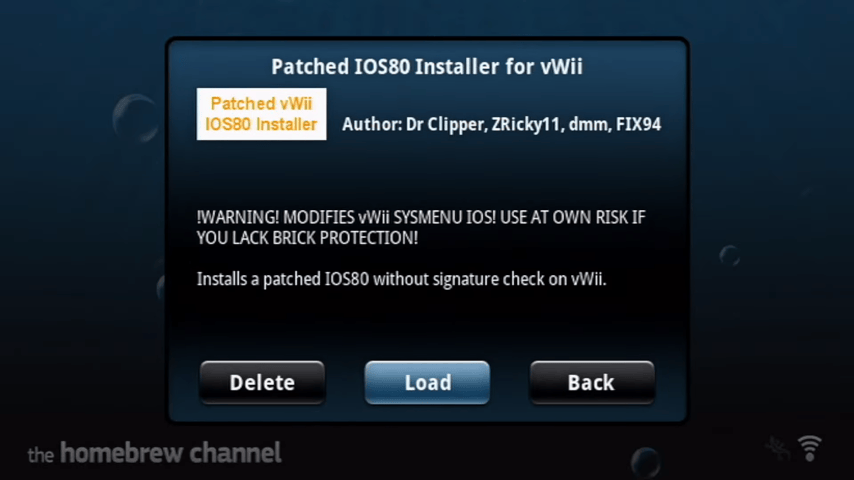 Patched IOS80 Installer for vWii Wii U - (System Tools) - GameBrew