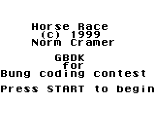 Horse Race GB - GameBrew