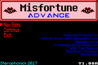 Misfortune Advance GBA - (Adventure) - GameBrew