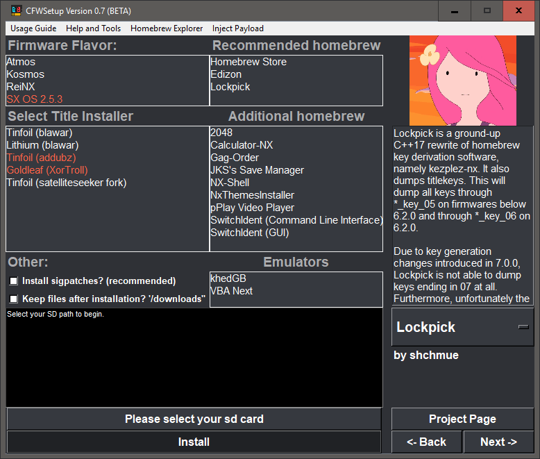 CFWsetup Switch - Switch Homebrew PC Tools (PC Utilities) - GameBrew