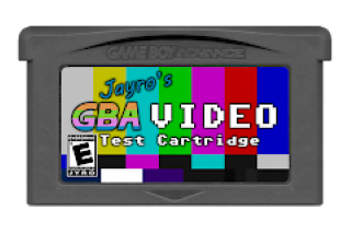 Jayros GBA Video Test Cartridge GBA - (System Tools) - GameBrew
