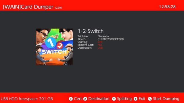 WAIN Cart Dumper NX Switch - GameBrew