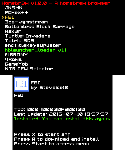 Homebr3w 3DS - GameBrew