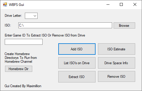 WBFS Windows Gui Wii - GameBrew