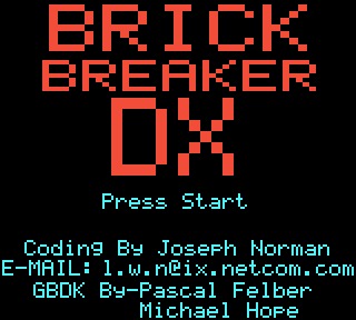Brick Breaker DX GB - GameBrew