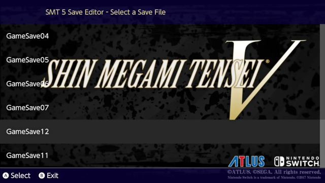 SMT V - Save Editor Switch - GameBrew