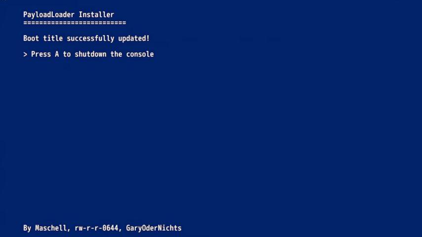 PayloadLoader Installer Wii U - GameBrew