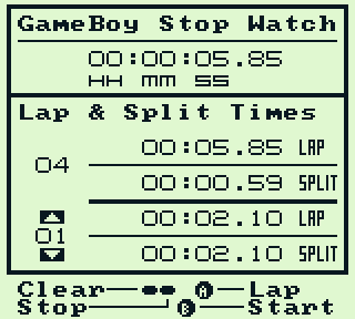 StopWatch by Ken GB - GameBrew