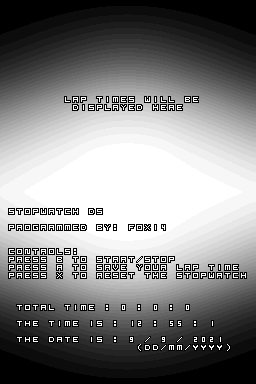 Stopwatch Ds Gamebrew