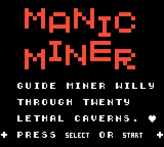 Manic Miner GB - GameBrew