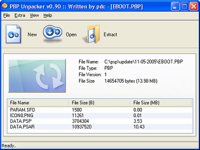 PBP Unpacker PSP - GameBrew