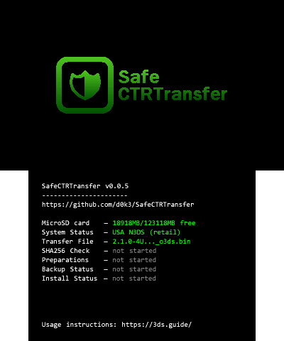 SafeCTRTransfer 3DS - (System Tools) - GameBrew