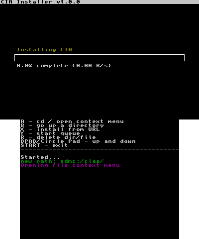CIA Installer 3DS - (Utilities) - GameBrew