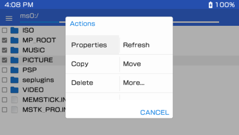 CMFileManager PSP - GameBrew