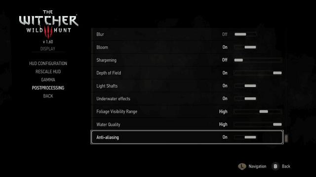 The Witcher 3 Enhanced Settings Mod Switch - GameBrew