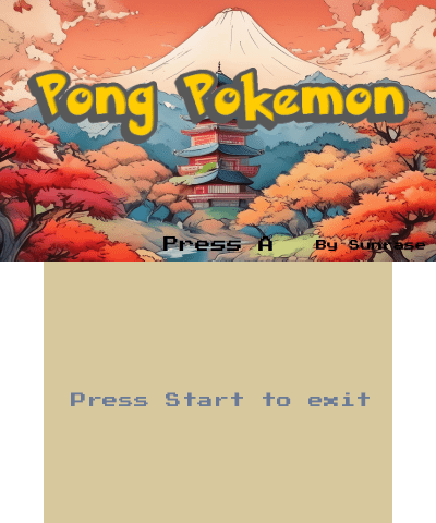 Pong Pokemon 3DS - (Arcade Games) - GameBrew