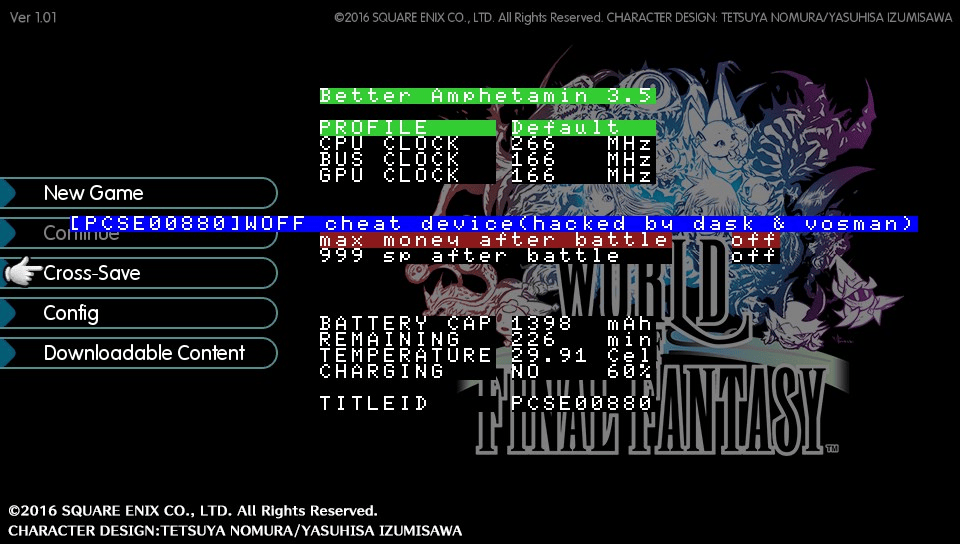 World Of Final Fantasy Trainer Vita - Vita Homebrew Apps (Plugins ...
