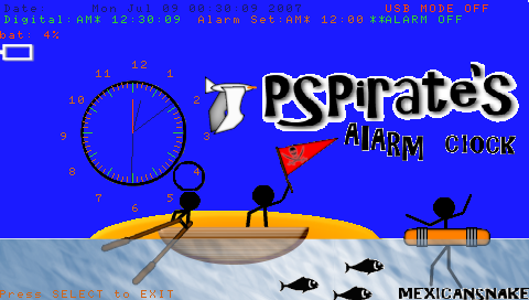 PSPirates Alarm Clock PSP - GameBrew
