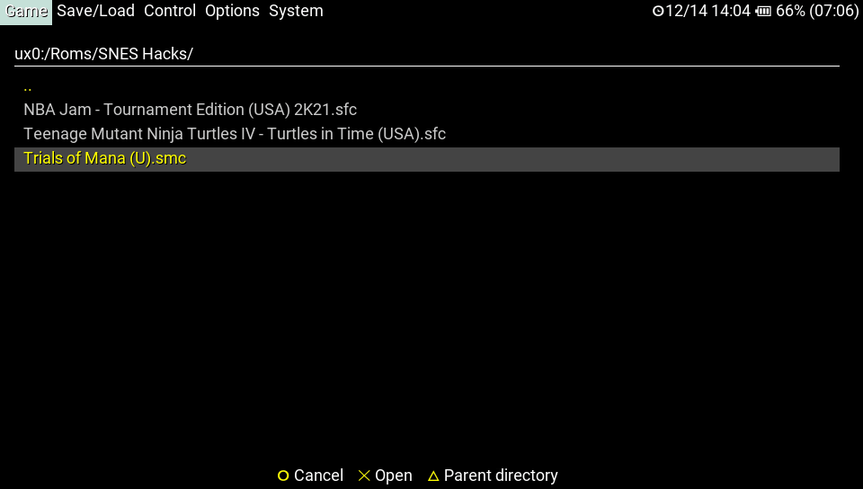 Snes9xVITA - Vita Homebrew Emulators (Console) - GameBrew