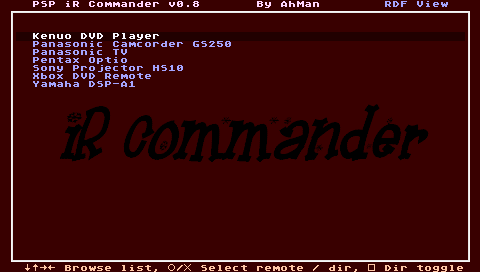 IR Commander PSP - GameBrew