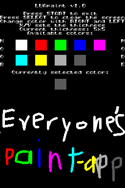 LUAPaint DS - GameBrew