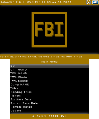 FBI Reloaded 3DS - (Utilities) - GameBrew