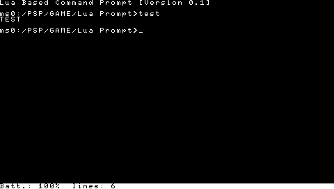 Lua Based Command Prompt PSP - GameBrew