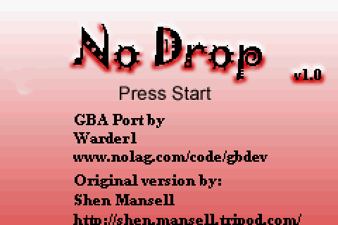 No Drop GBA - GameBrew