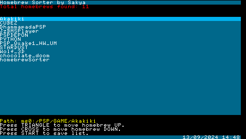 homebrewSorter PSP - GameBrew
